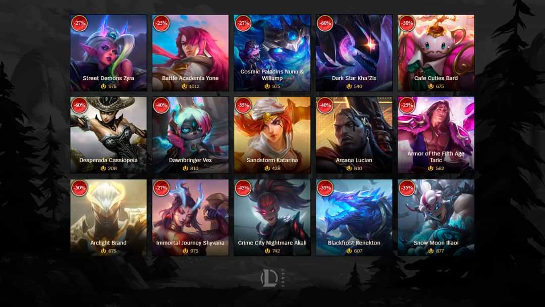 Current LoL Skin Sale (13 February - 20 February 2024)