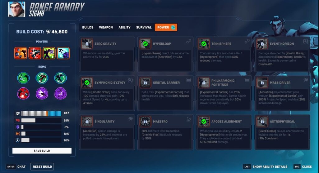 Best Sigma Build for Stadium in Overwatch 2